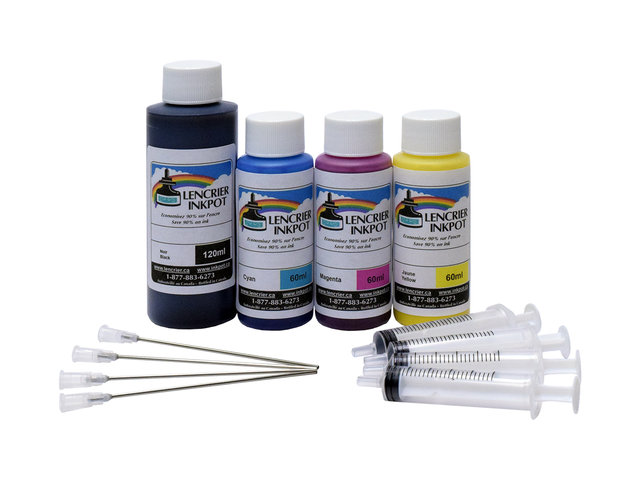*FADE RESISTANT* Combo (120ml/60ml) Refill Kit for EPSON EcoTank ...